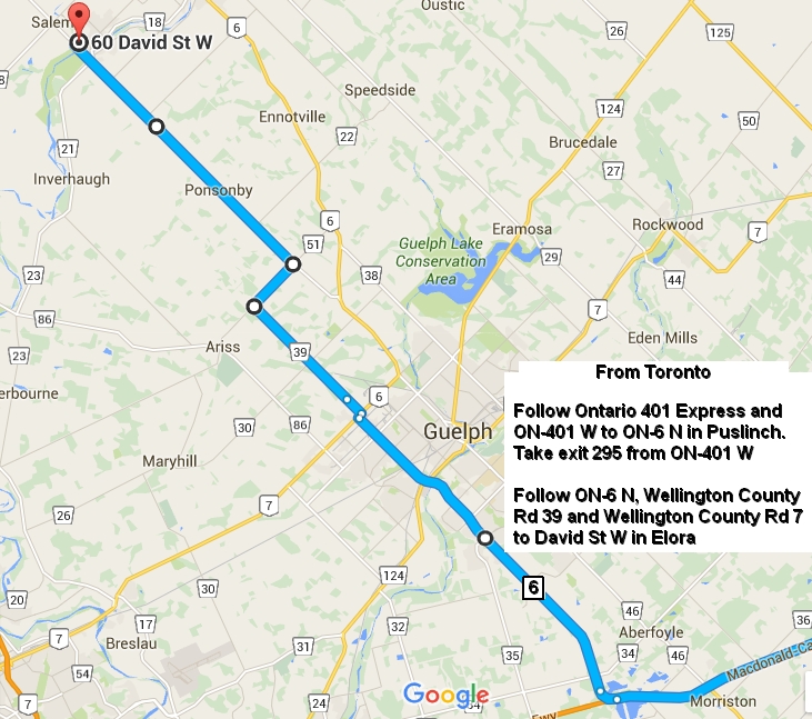 OSA Doubles – Elora Directions | Ontario Shuffleboard News and Information